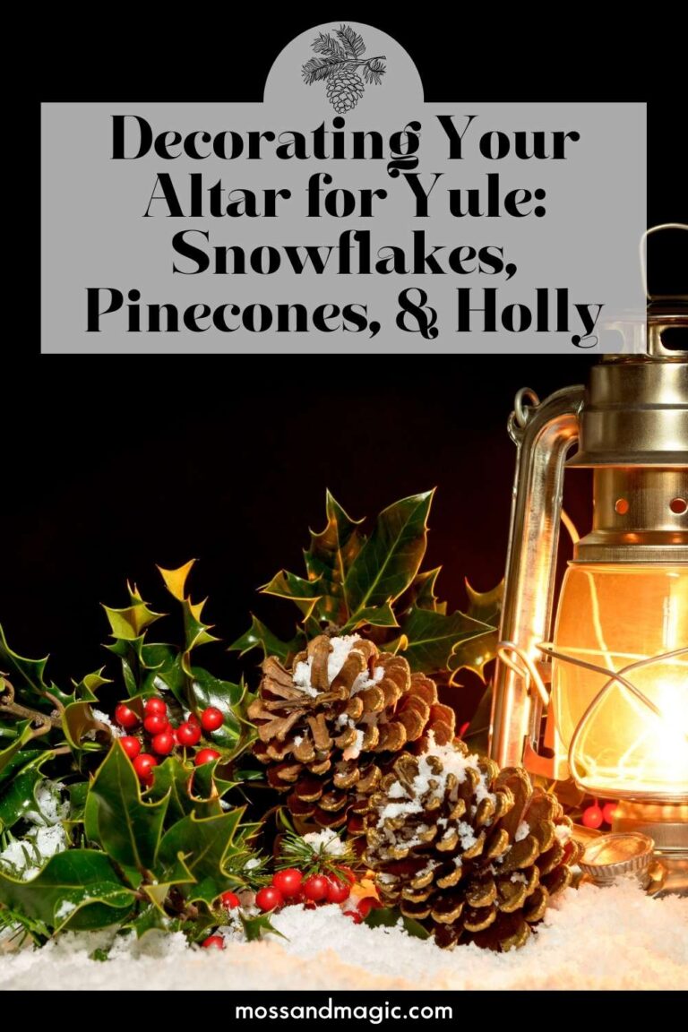 Decorating Your Altar for Yule: Snowflakes, Pinecones, and Holly – Moss ...
