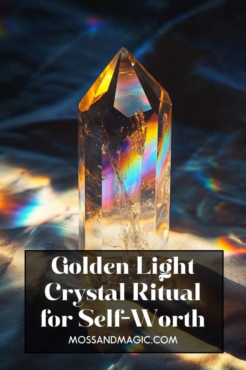 Golden Light Crystal Ritual for Self-Worth – Moss & Magic